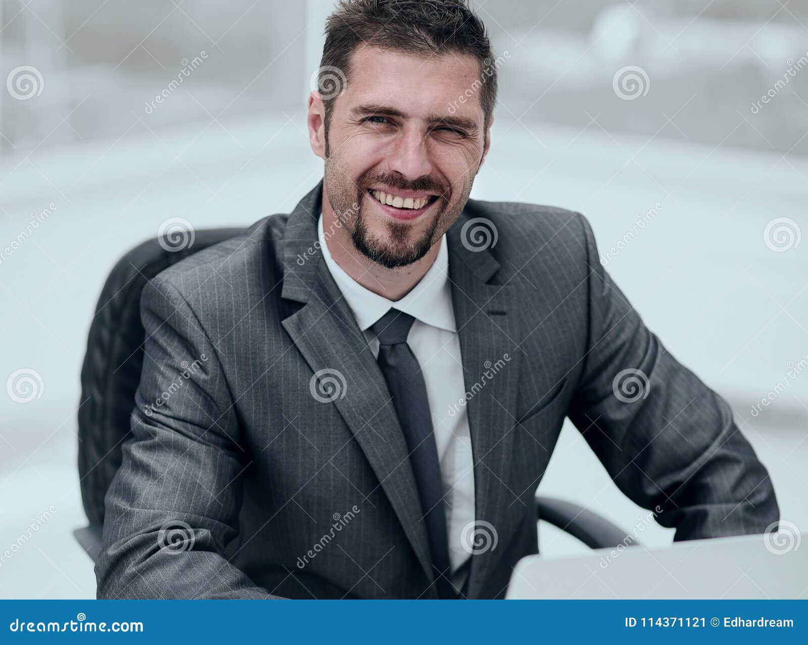 Closeup.smiling Businessman Working with Laptop Stock Image - Image of ... Closeup.smiling Businessman Working with Laptop Stock Image - Image of ...