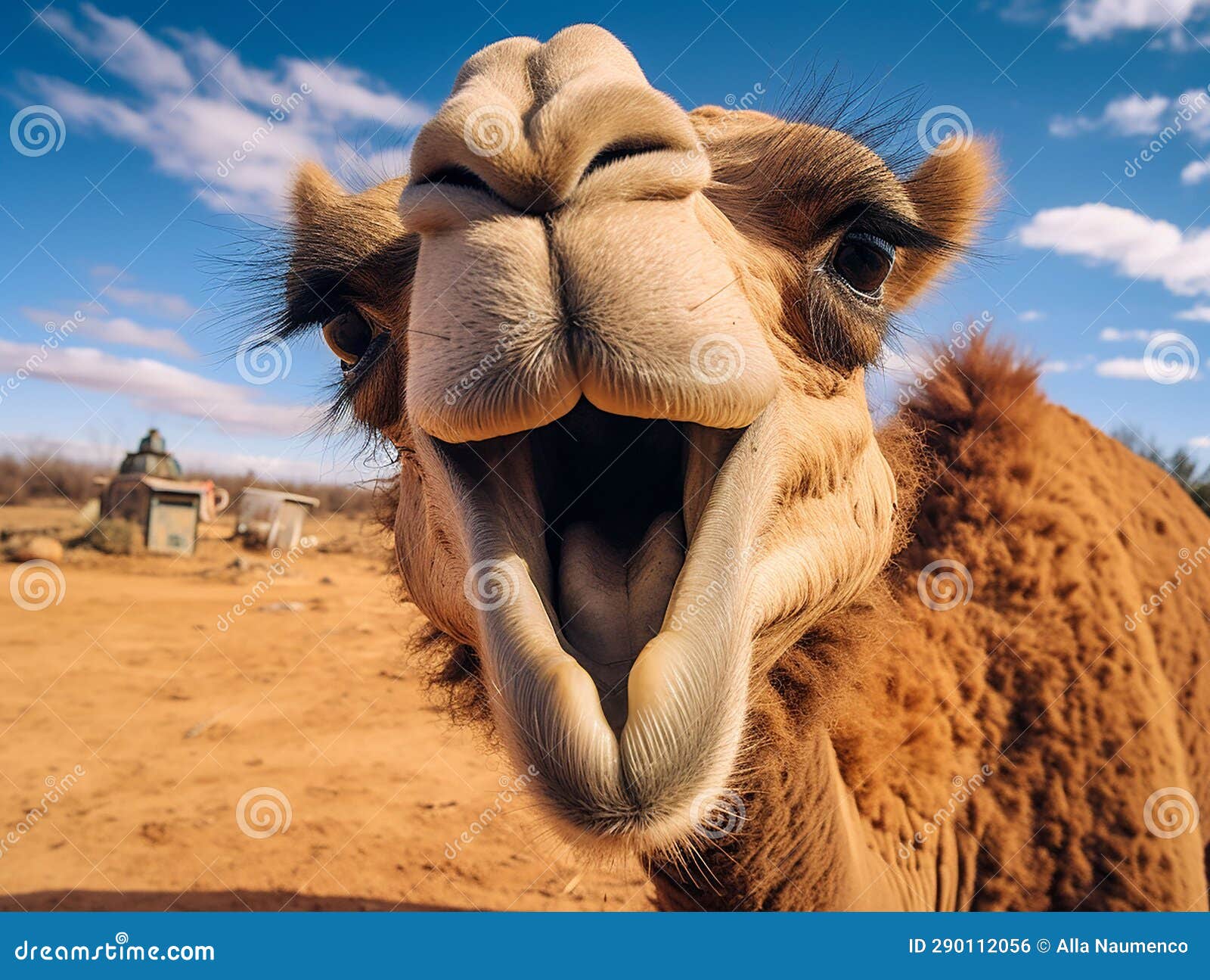 Closeup of Smiling Camel with Glasses in Desert Stock Illustration ...