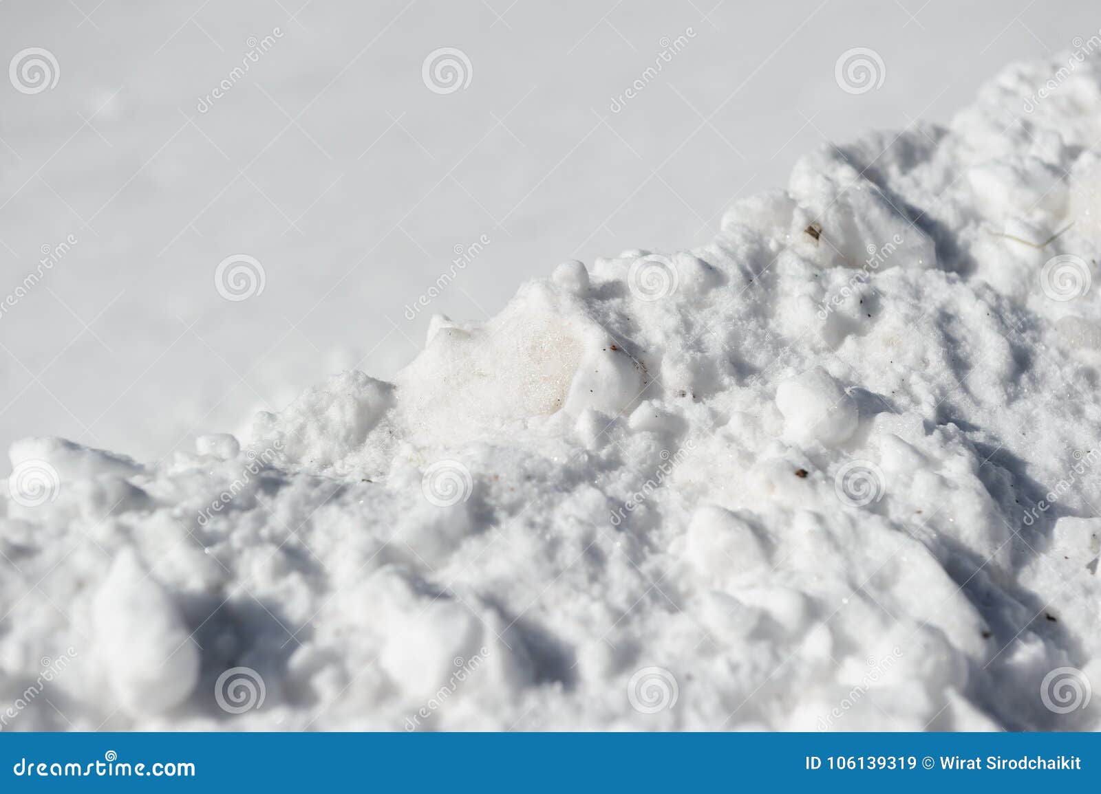 Closeup Snow Surface and Texture on Ground, White Background of Snow ...