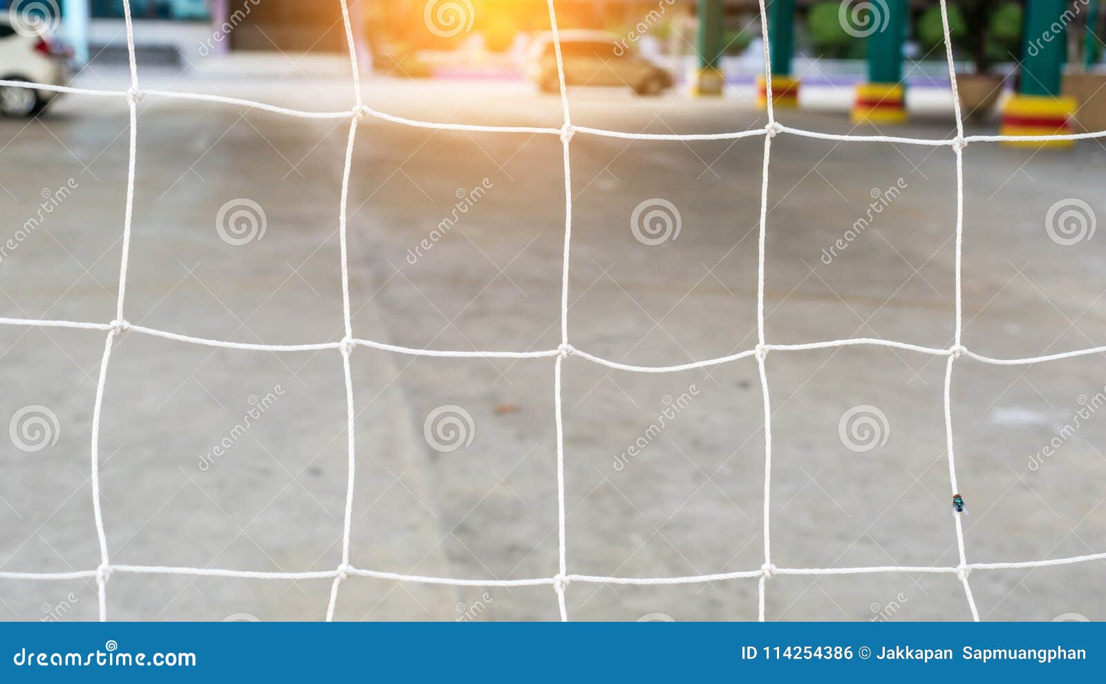 Closeup of soccer goal stock photo. Image of hunting - 114254386