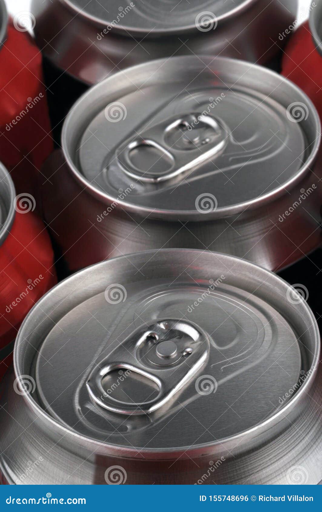 Aluminum cans in close up stock photo. Image of closeup - 155748696