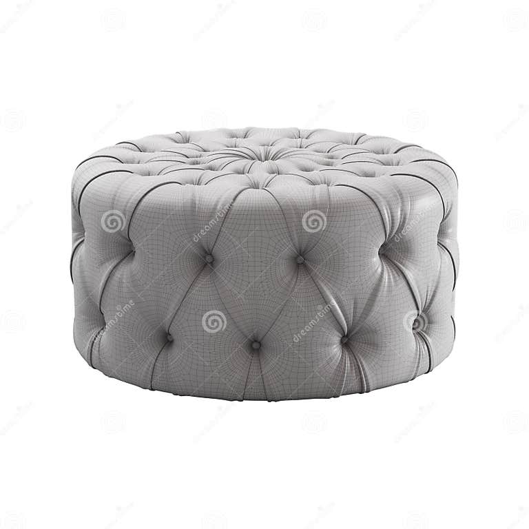 Closeup of a Soft Pouf Isolated in the White Background Stock Photo ...