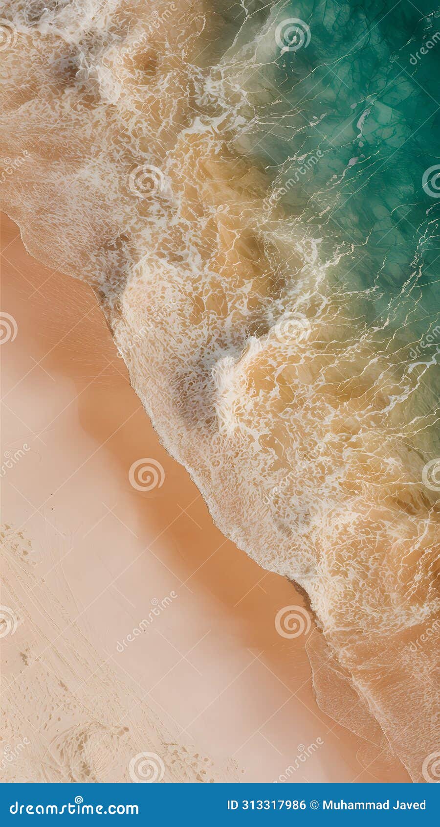 Closeup of Soft Wave Flow on Sandy Beach Background Stock Illustration ...