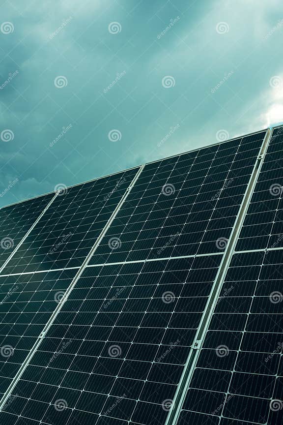 Closeup of Solar Panel Cells Surface. Solar Energy is Renewable and ...