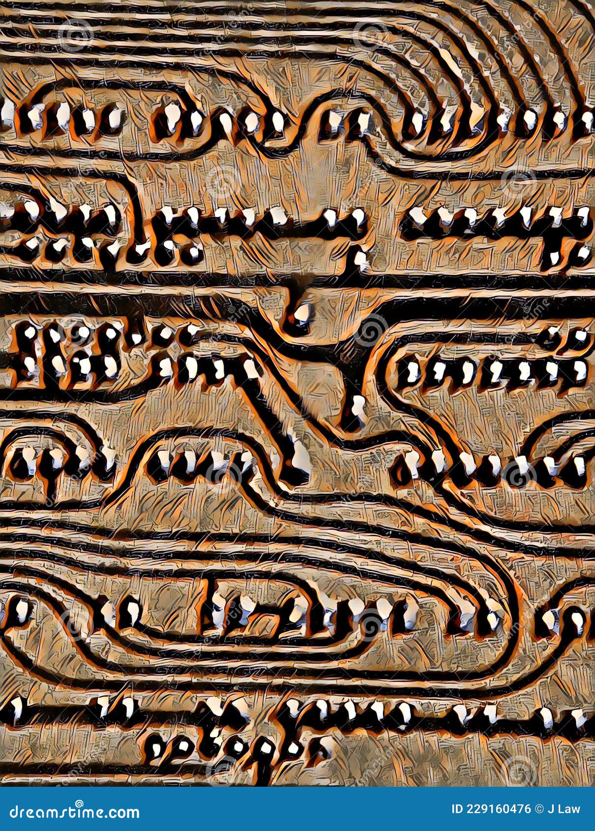 Closeup Solder Connections and Pathways of an Old Computer Circuit ...