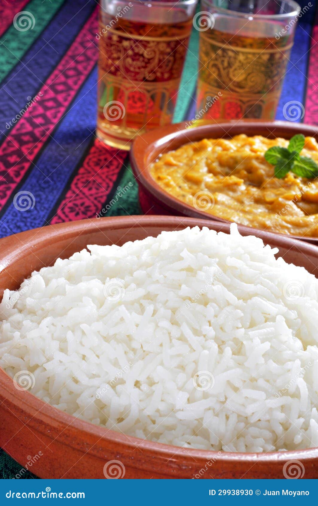 Basmati Rice and Korma Curry Stock Photo - Image of buffet, macro: 29938930