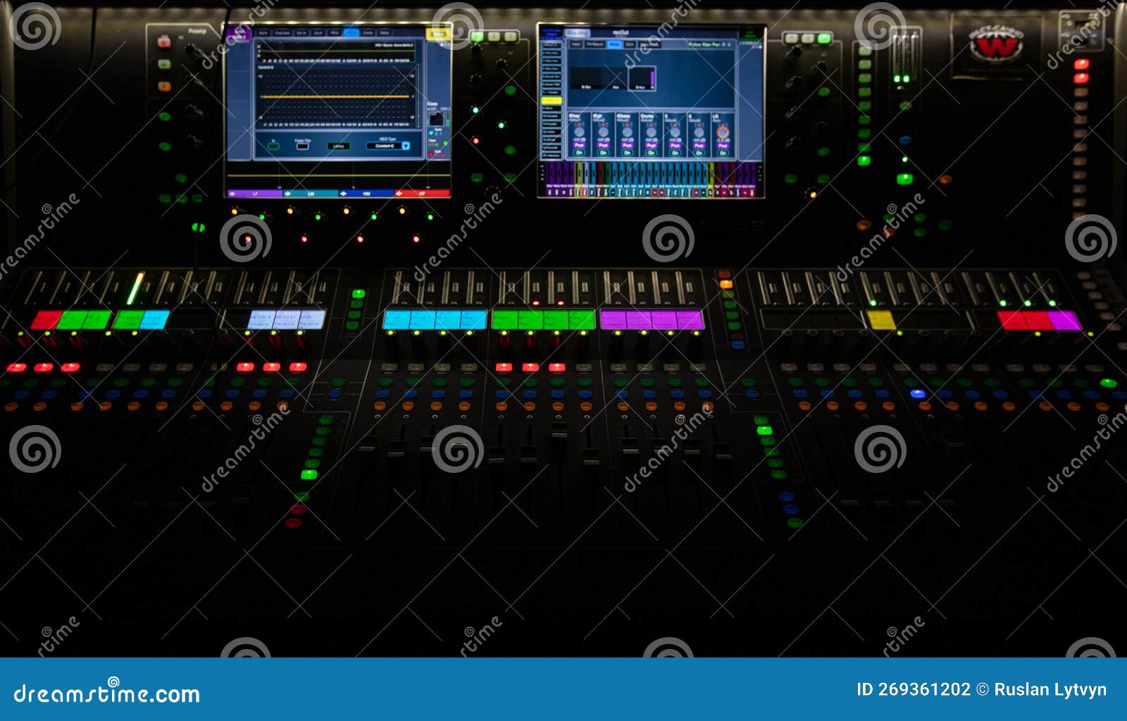 Closeup of Sound Control Panel Stock Photo - Image of concert ...