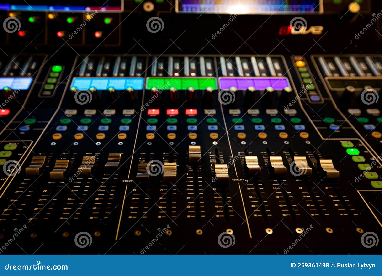 Closeup of Sound Control Panel Stock Photo - Image of concert ...