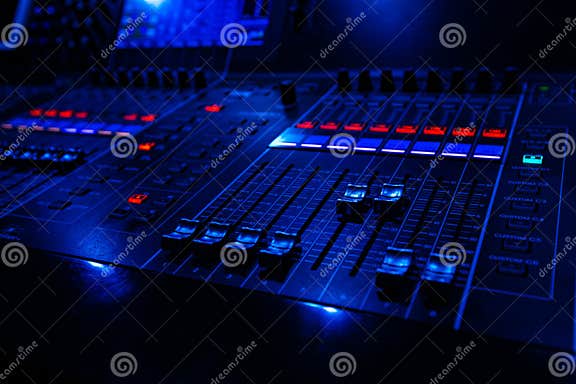Closeup of Sound Control Panel Stock Photo - Image of musician, digital ...