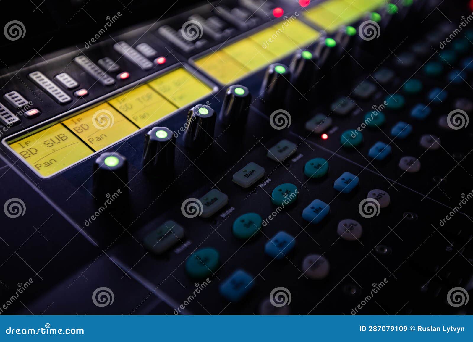 Closeup of Sound Control Panel Stock Image - Image of equalizer ...