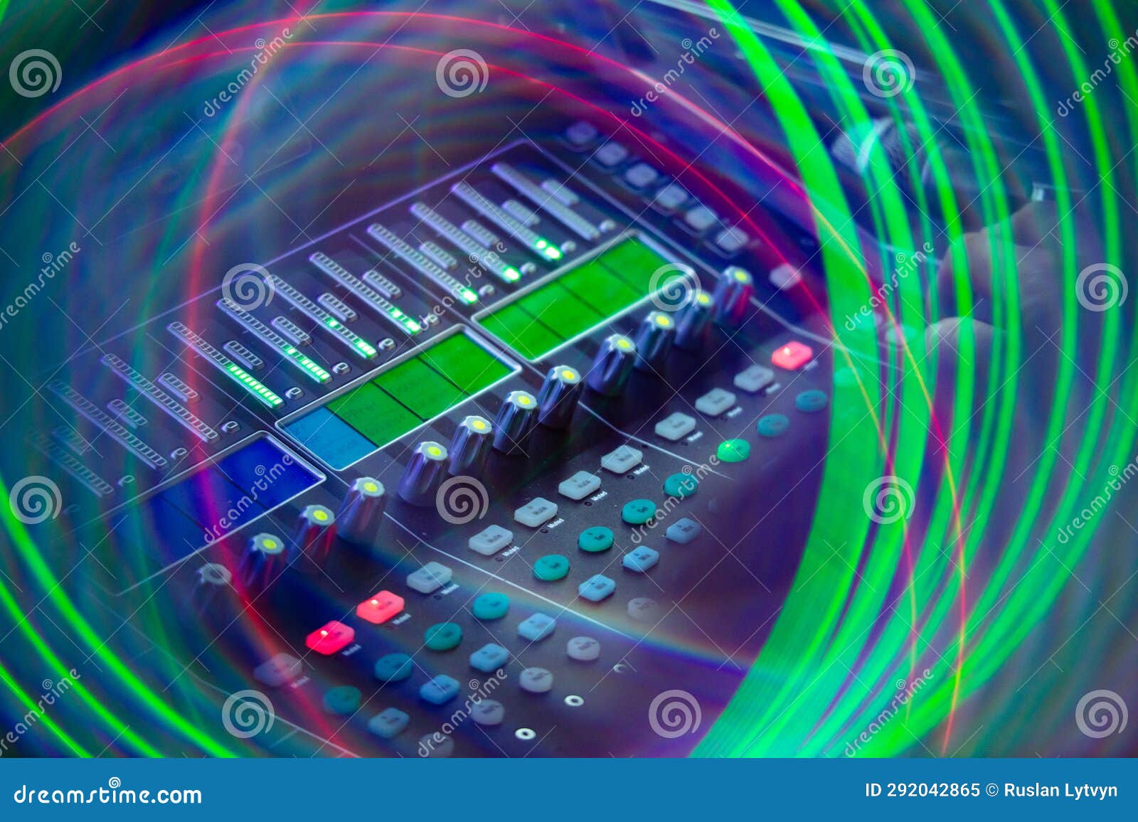 Closeup of Sound Control Panel Stock Image - Image of amplifier, audio ...