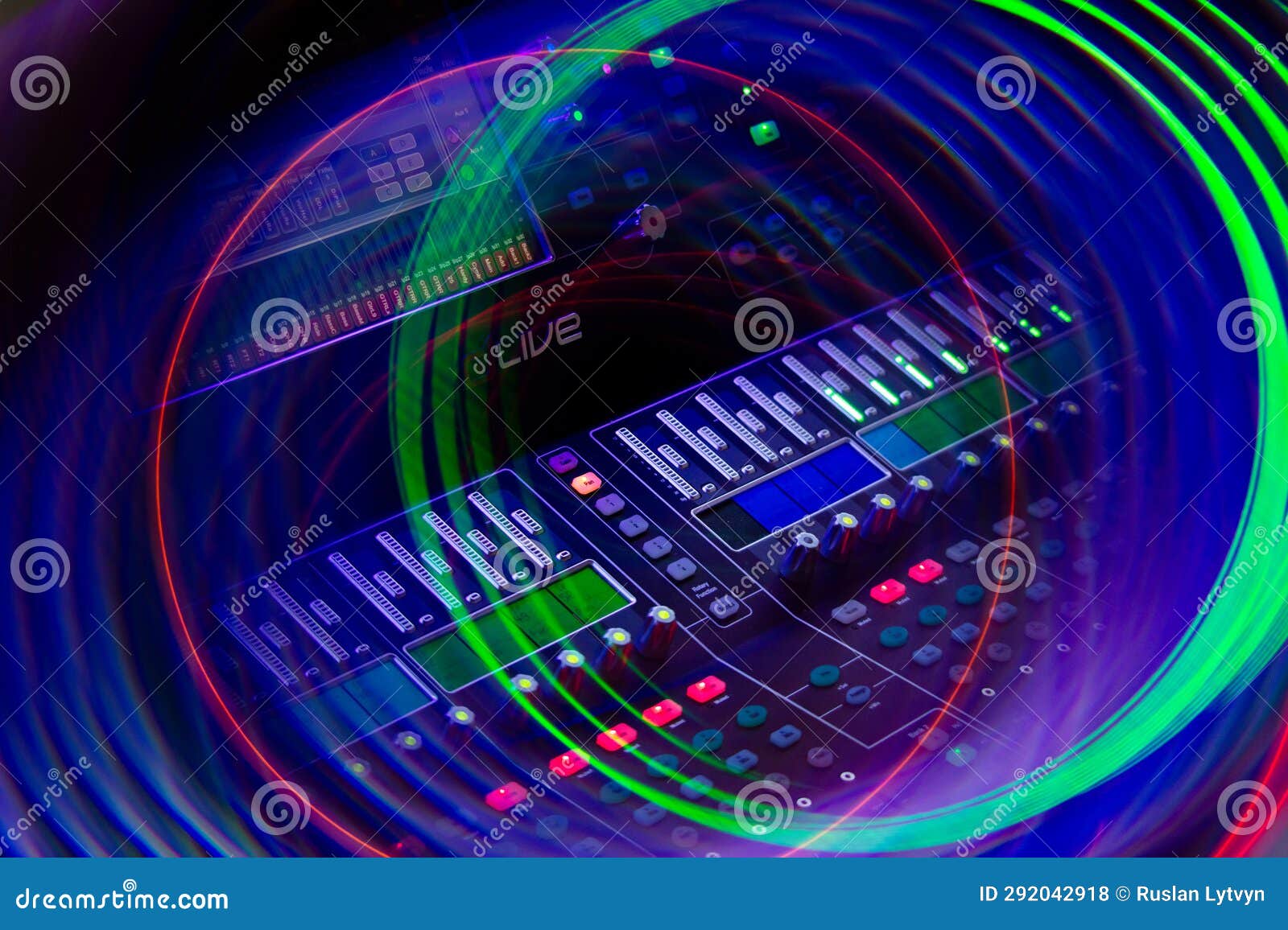 Closeup of Sound Control Panel Stock Photo - Image of button, digital ...
