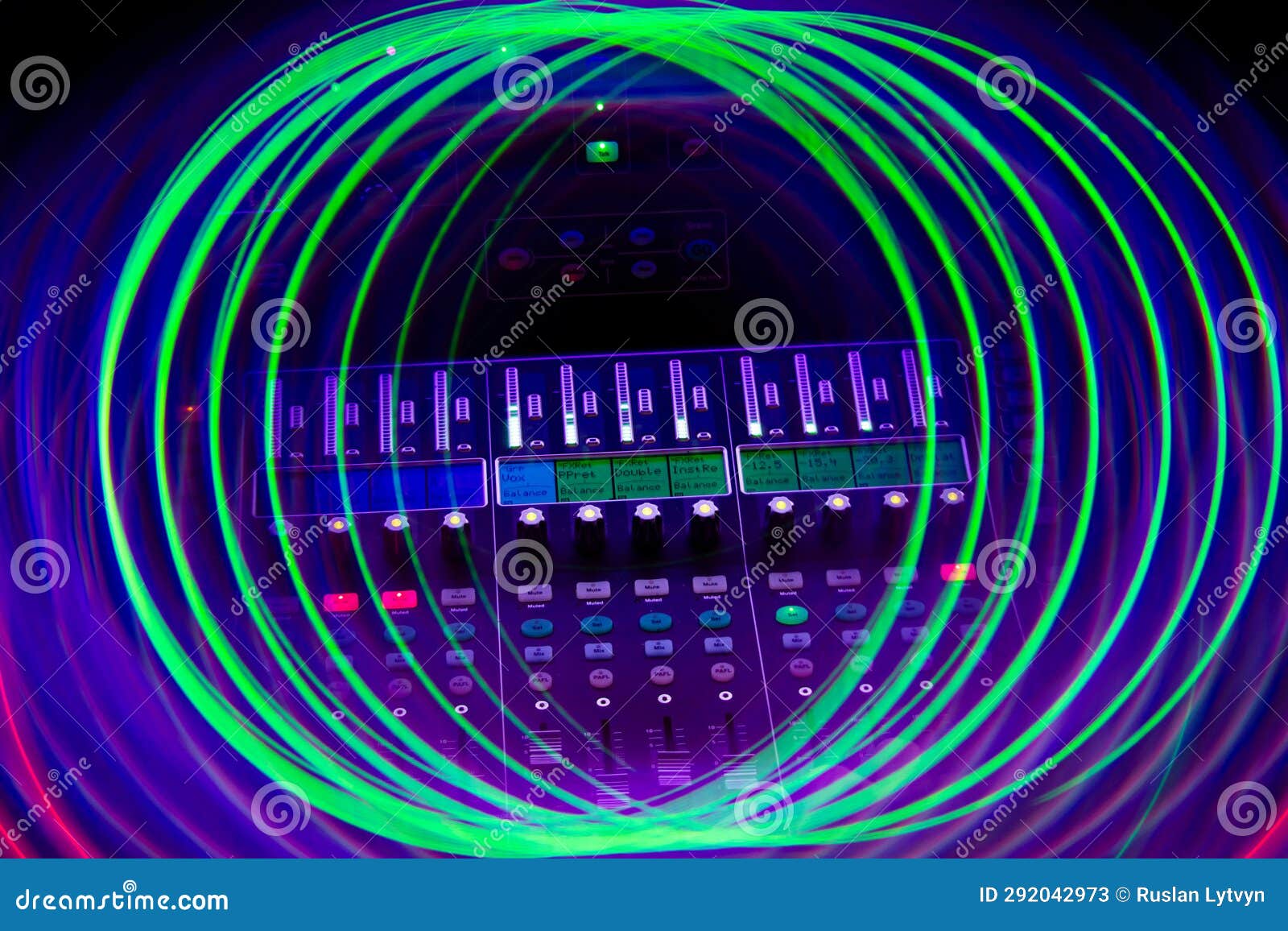Closeup of Sound Control Panel Stock Image - Image of musician, fader ...