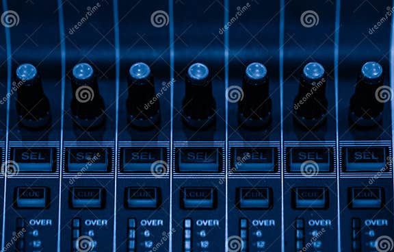 Closeup of Sound Control Panel Stock Image - Image of control, musician ...