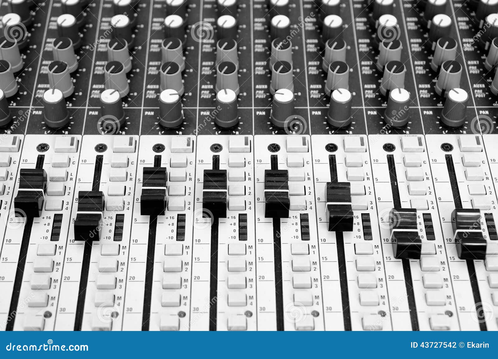 Closeup Sound Mixing Control Board Stock Photo - Image of light, jazz ...