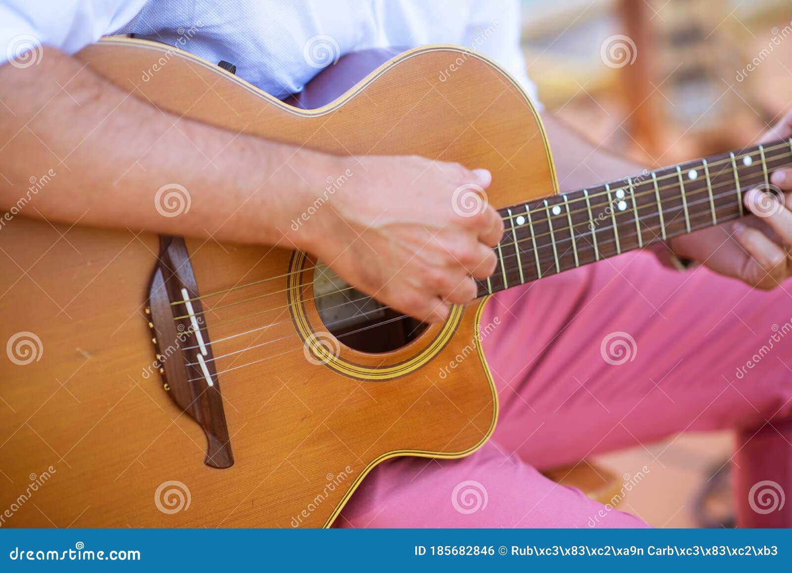 Closeup of a Spanish Guitar Being Played Stock Photo - Image of fingers ...
