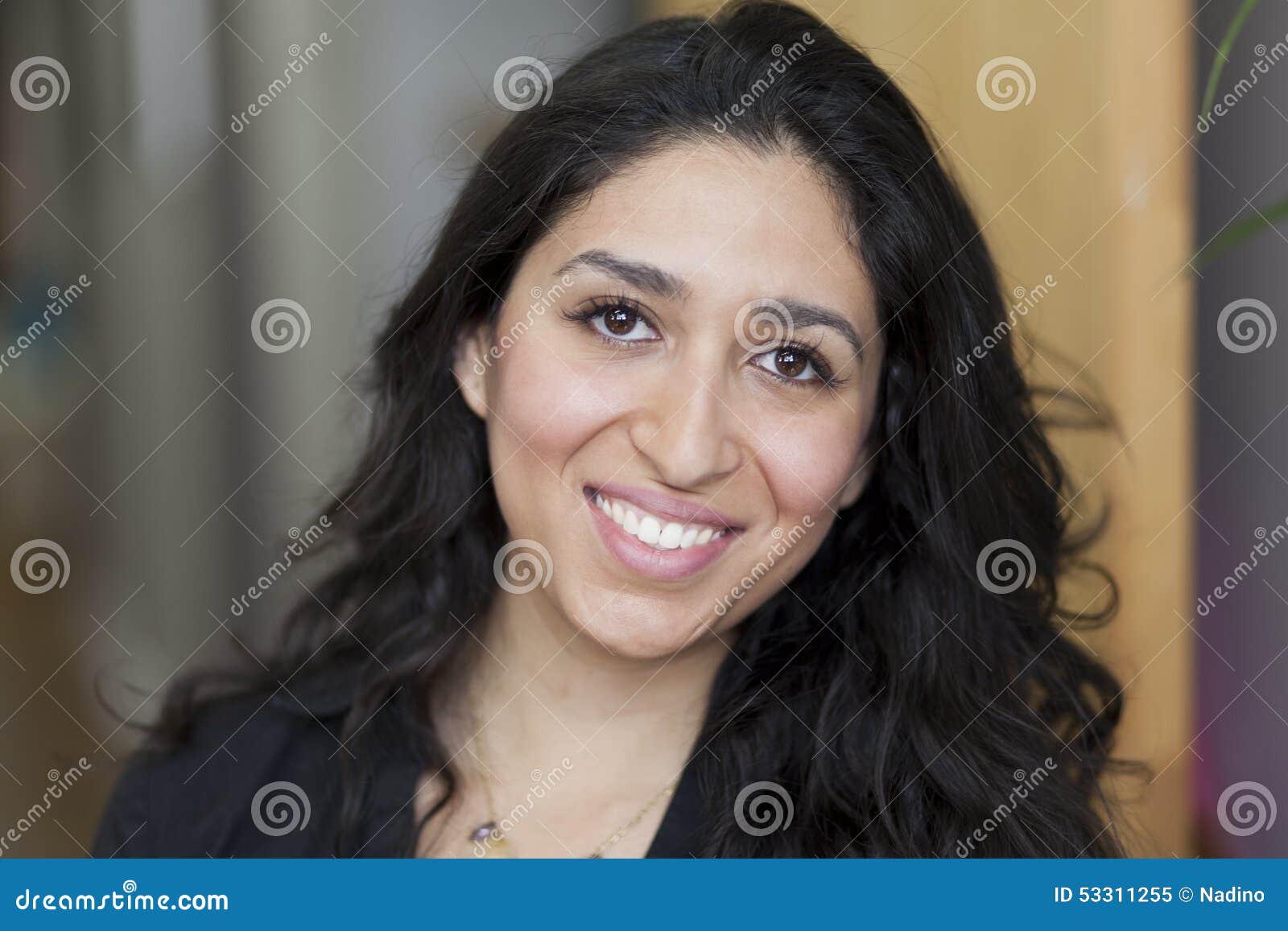 Closeup of a Spanish Woman Smiling Stock Image - Image of beautiful ...
