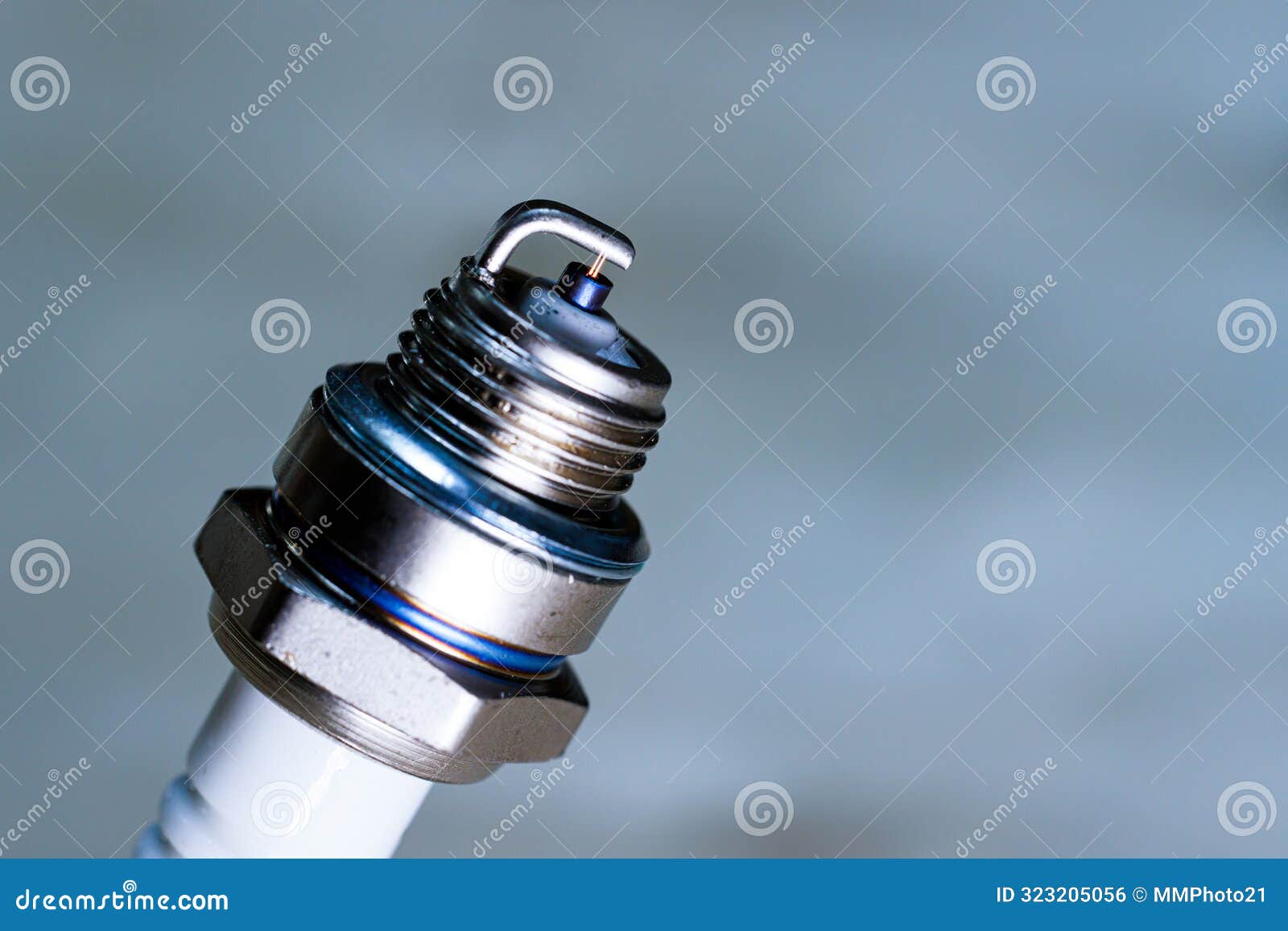 Closeup of Spark Plug Electrode with Glowing Spark Engine Repair Stock ...