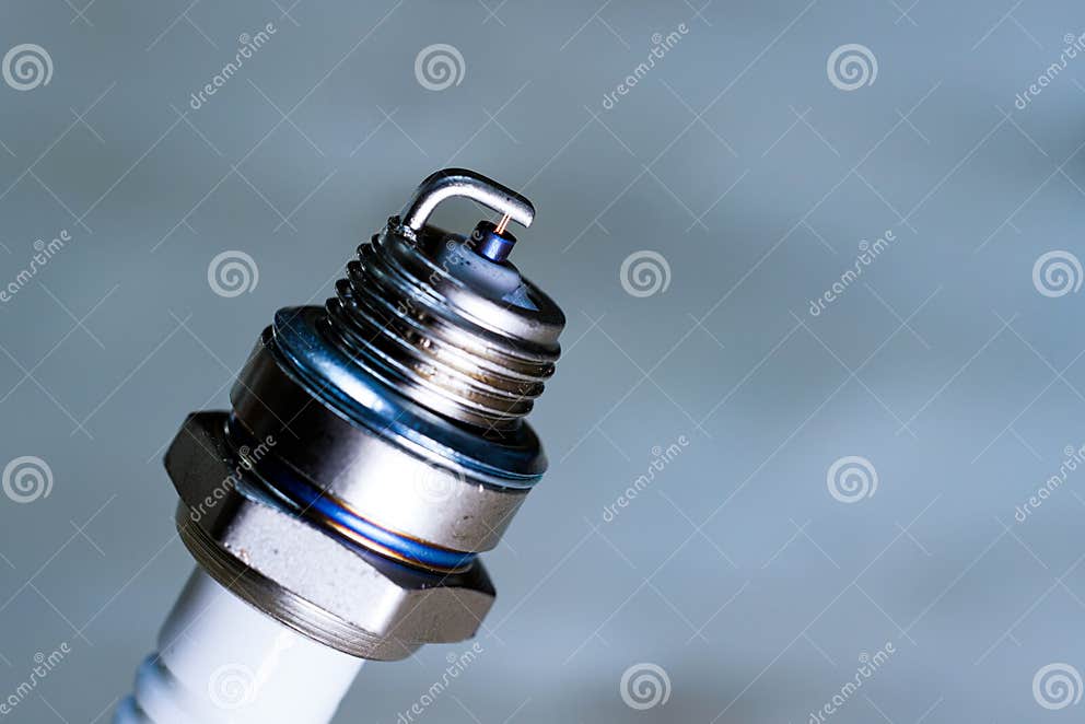 Closeup of Spark Plug Electrode with Glowing Spark Engine Repair Stock ...