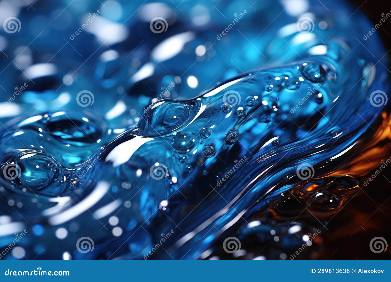 Closeup of Sparkling Blue Slime AI Generated Stock Illustration ...