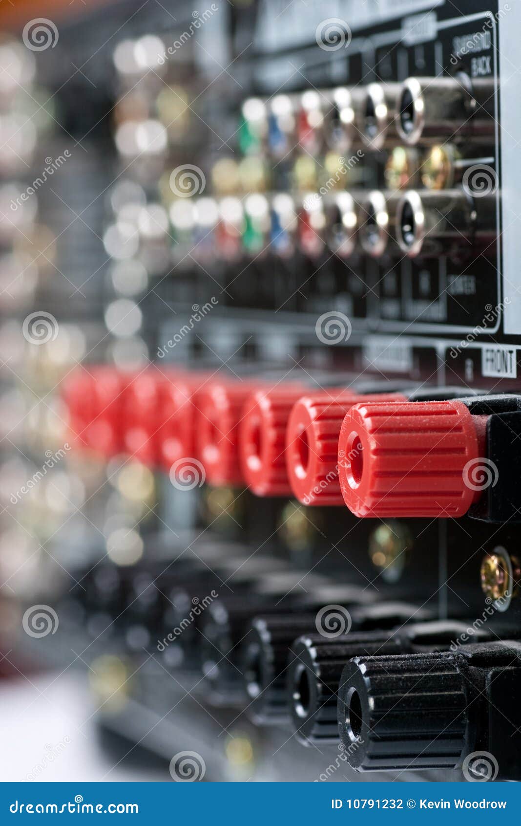 Closeup of Speaker Terminals on AV Receiver Stock Photo - Image of ...