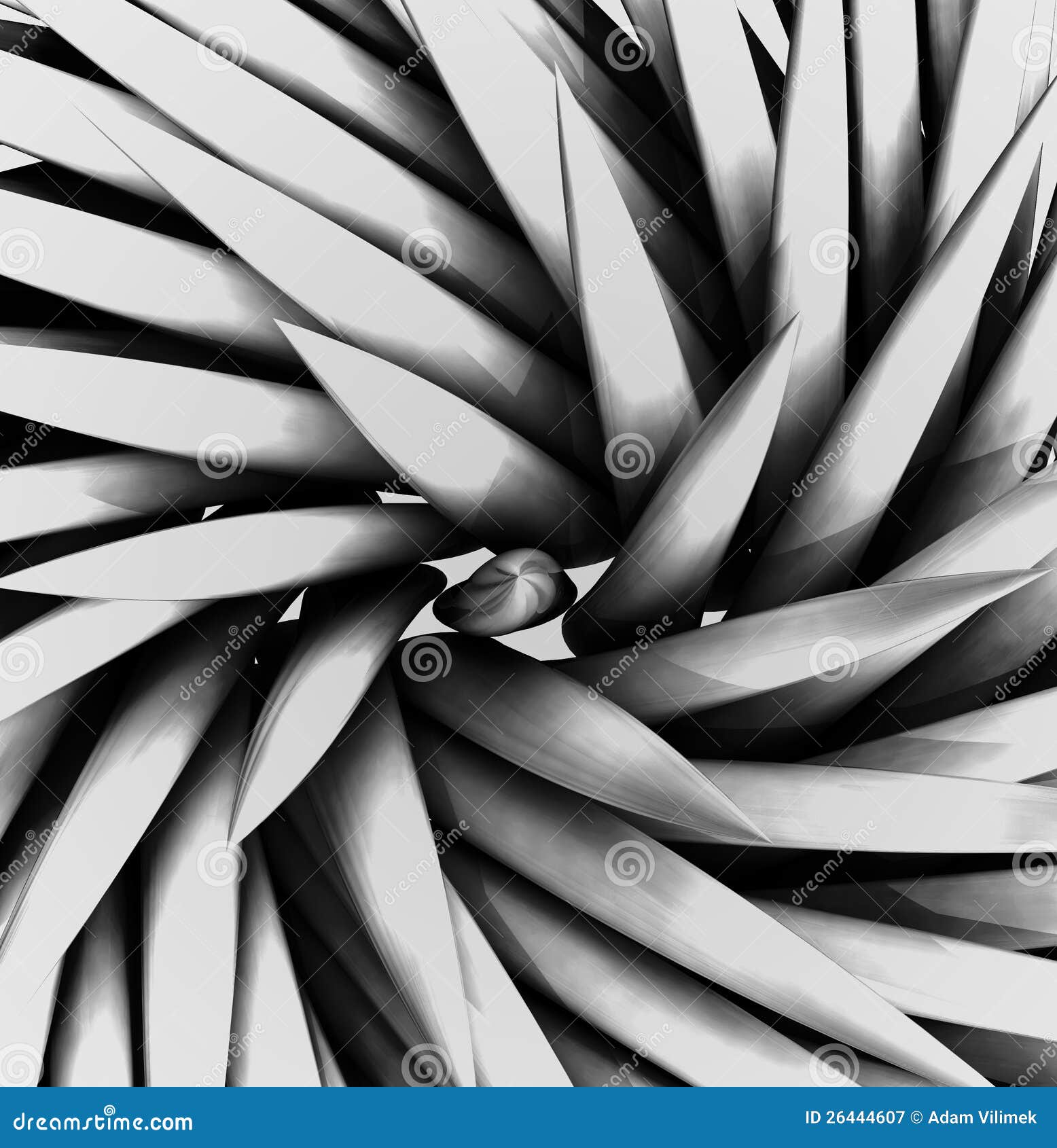 Closeup on Spiky Swirl Shaded Shape Tile Pattern Stock Illustration ...