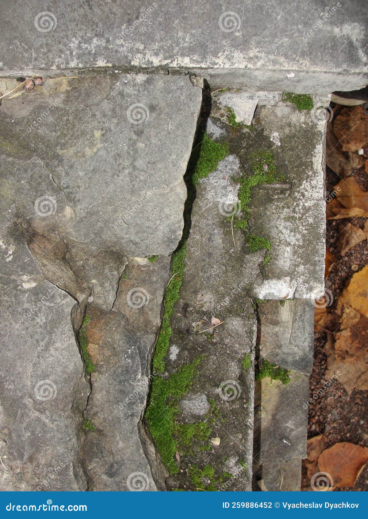 Closeup Split, Cracked Layers of Old Masonry, Limestone. Facing Plates ...