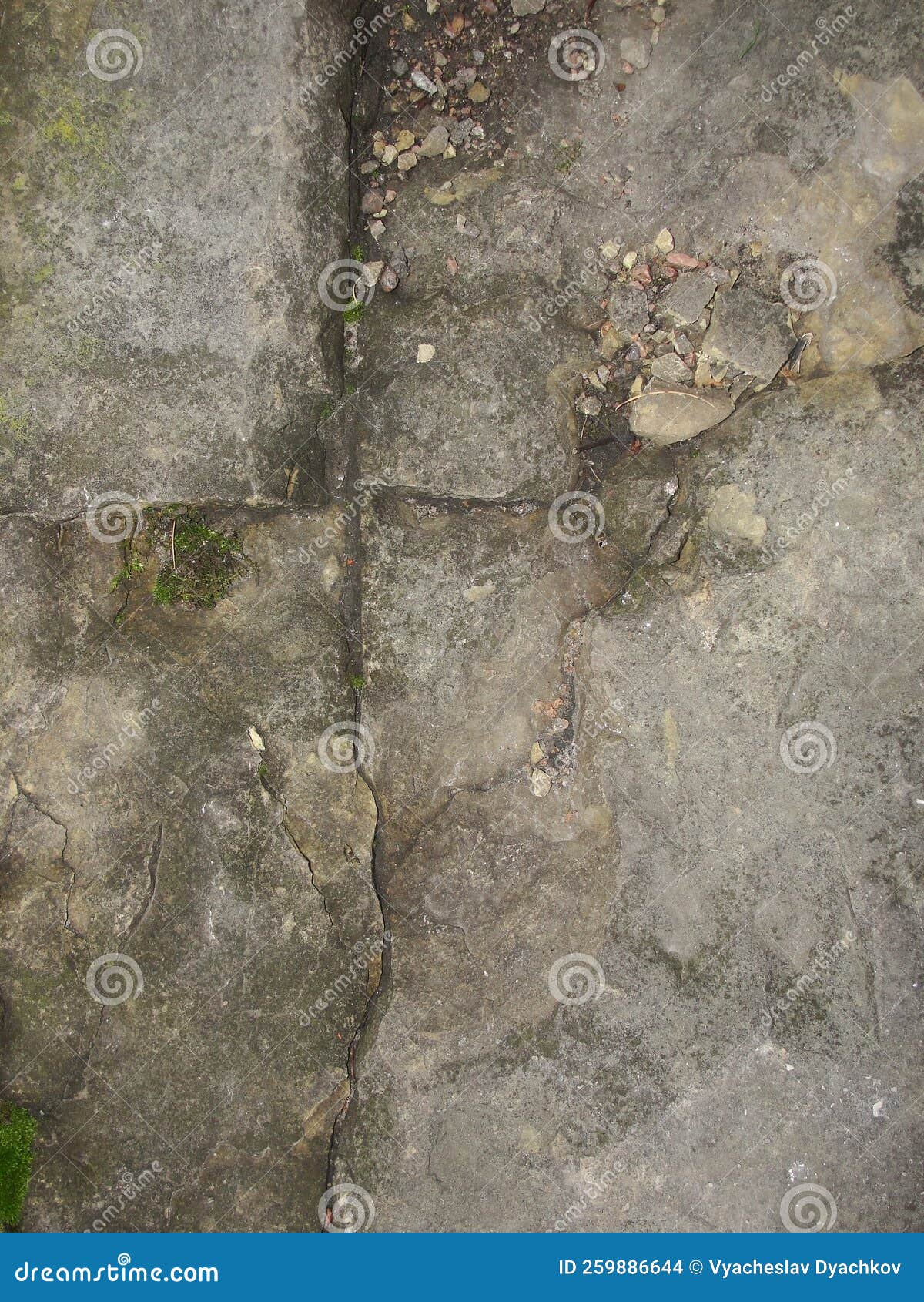 Closeup Split, Cracked Layers of Old Masonry, Limestone. Facing Plates ...
