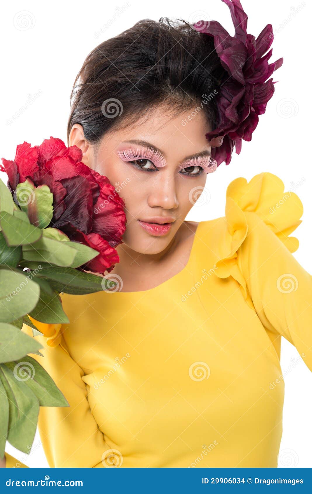 Charming look stock photo. Image of floral, asian, femininity - 29906034