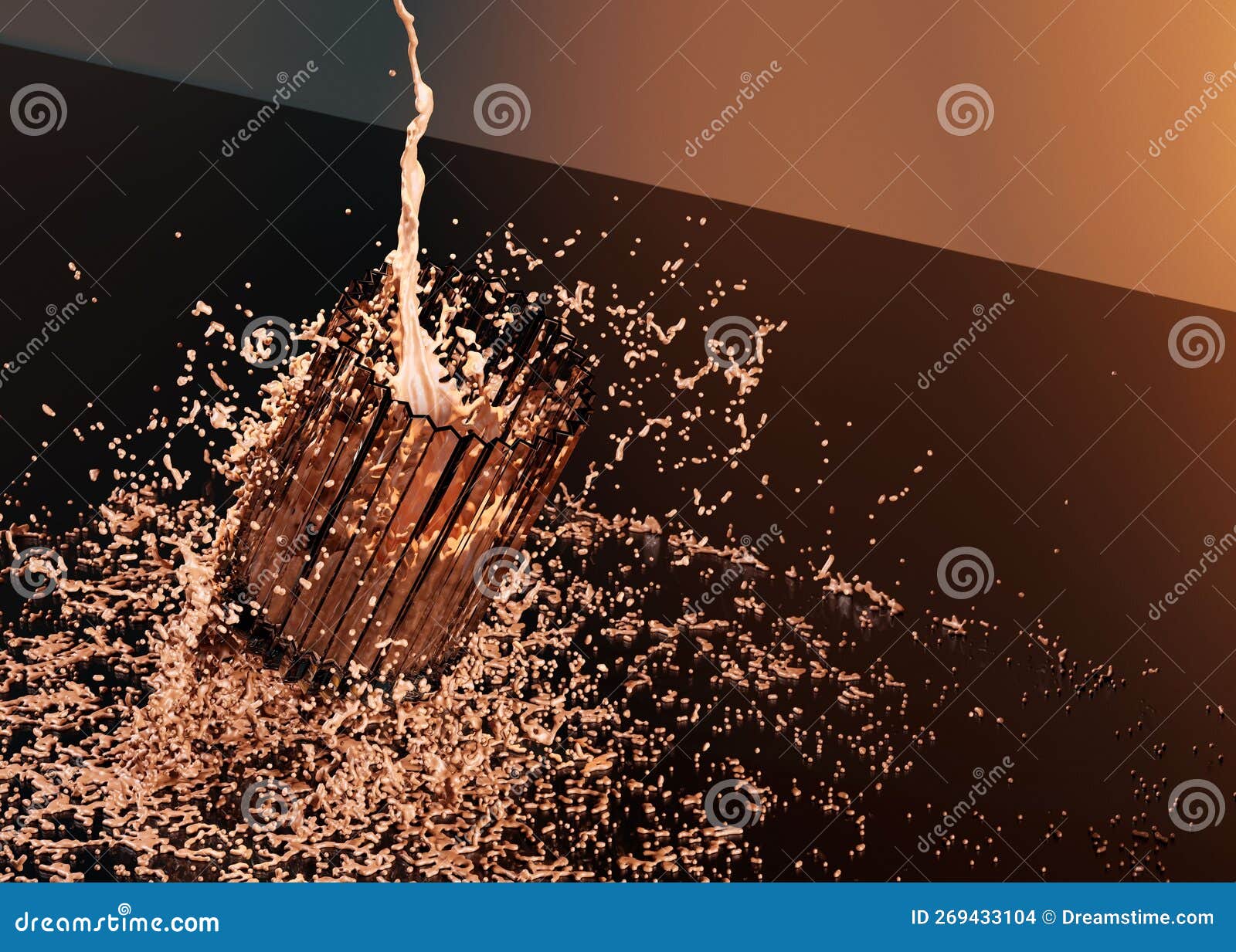Closeup of an Sprinkled Object in Water on the Ground Stock ...