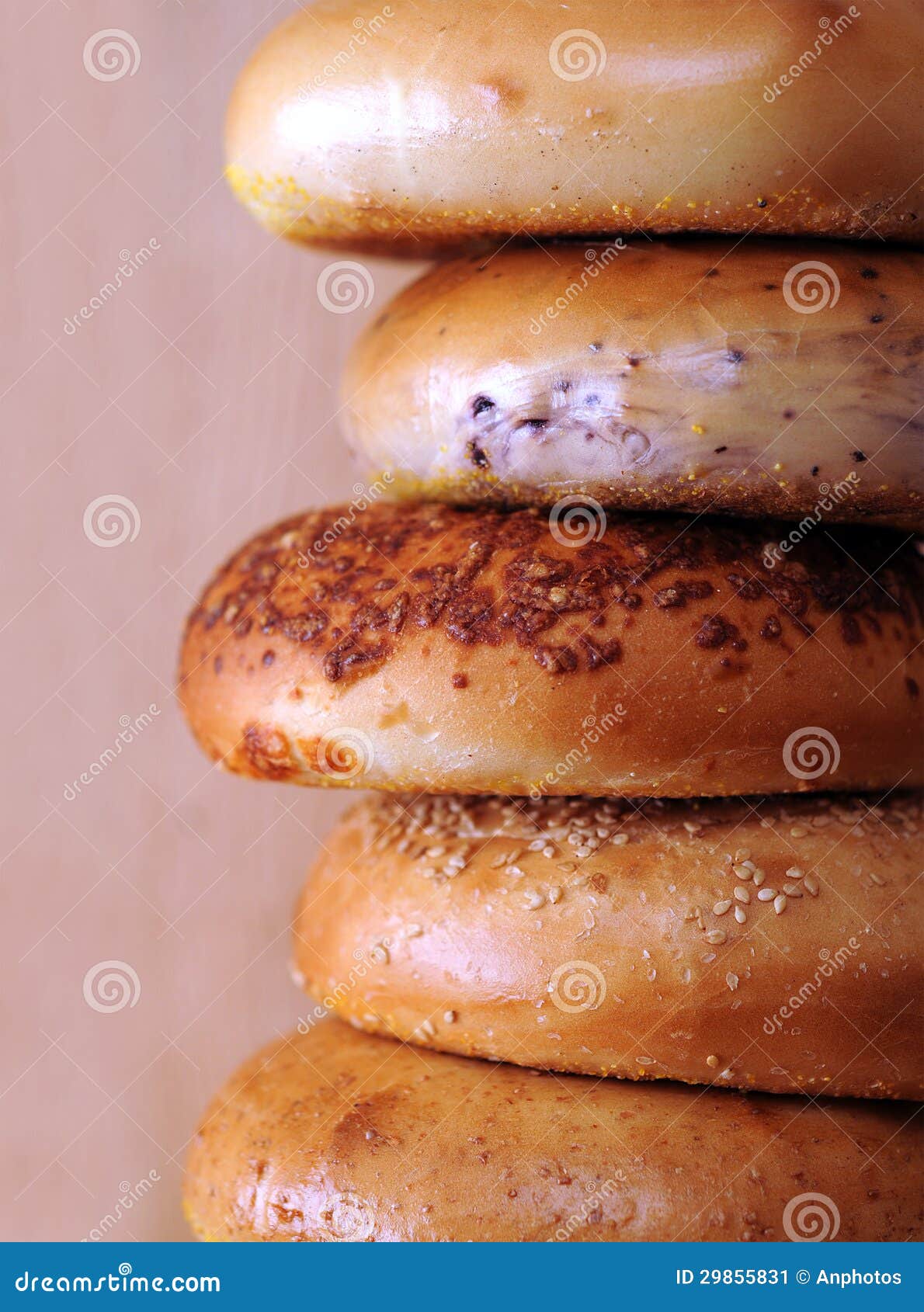 Bagel stock image. Image of stack, bagel, assorted, wheat - 29855831