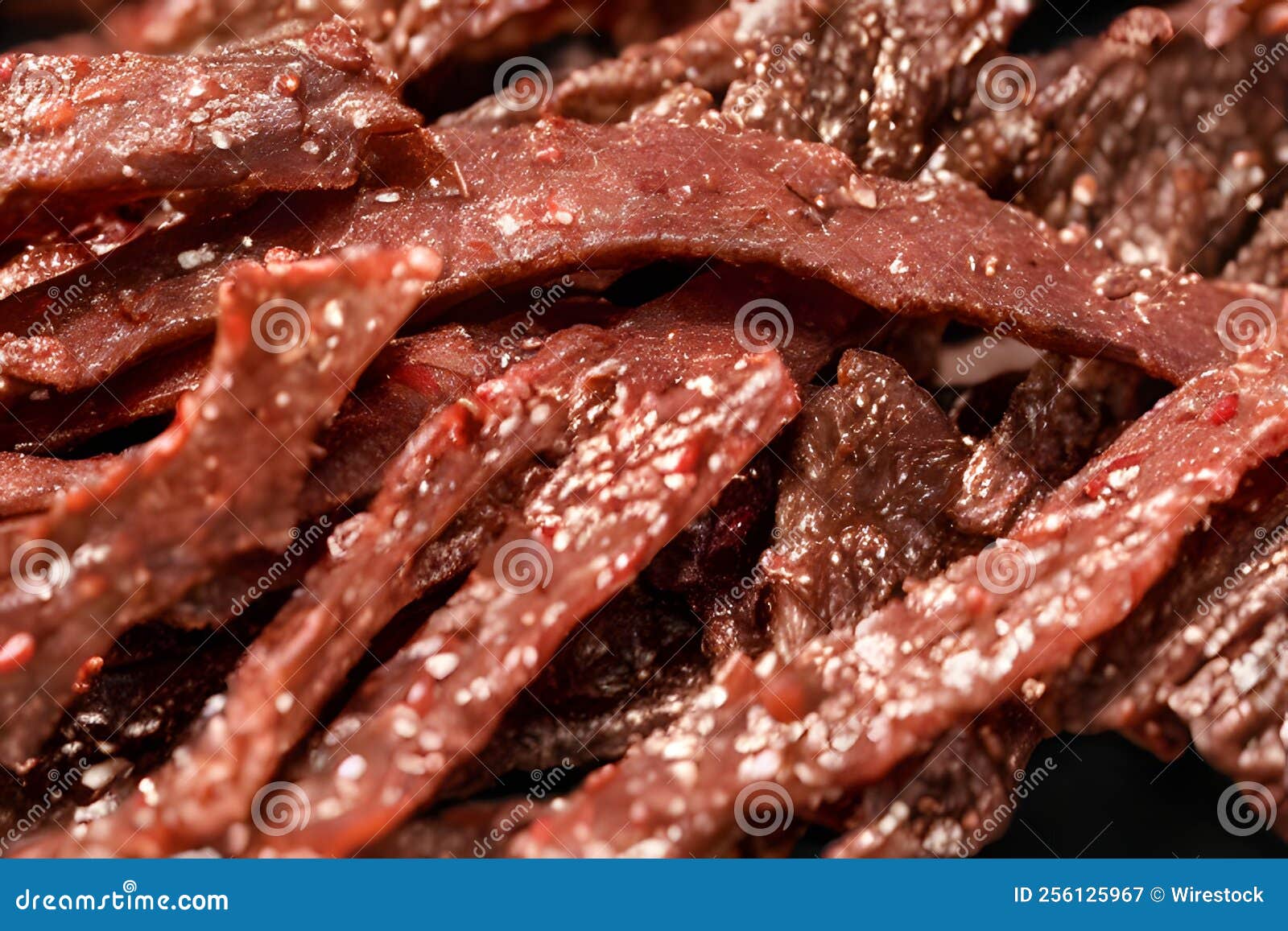 Closeup of Stack of Beef Jerky Pieces Stock Image - Image of delicious ...