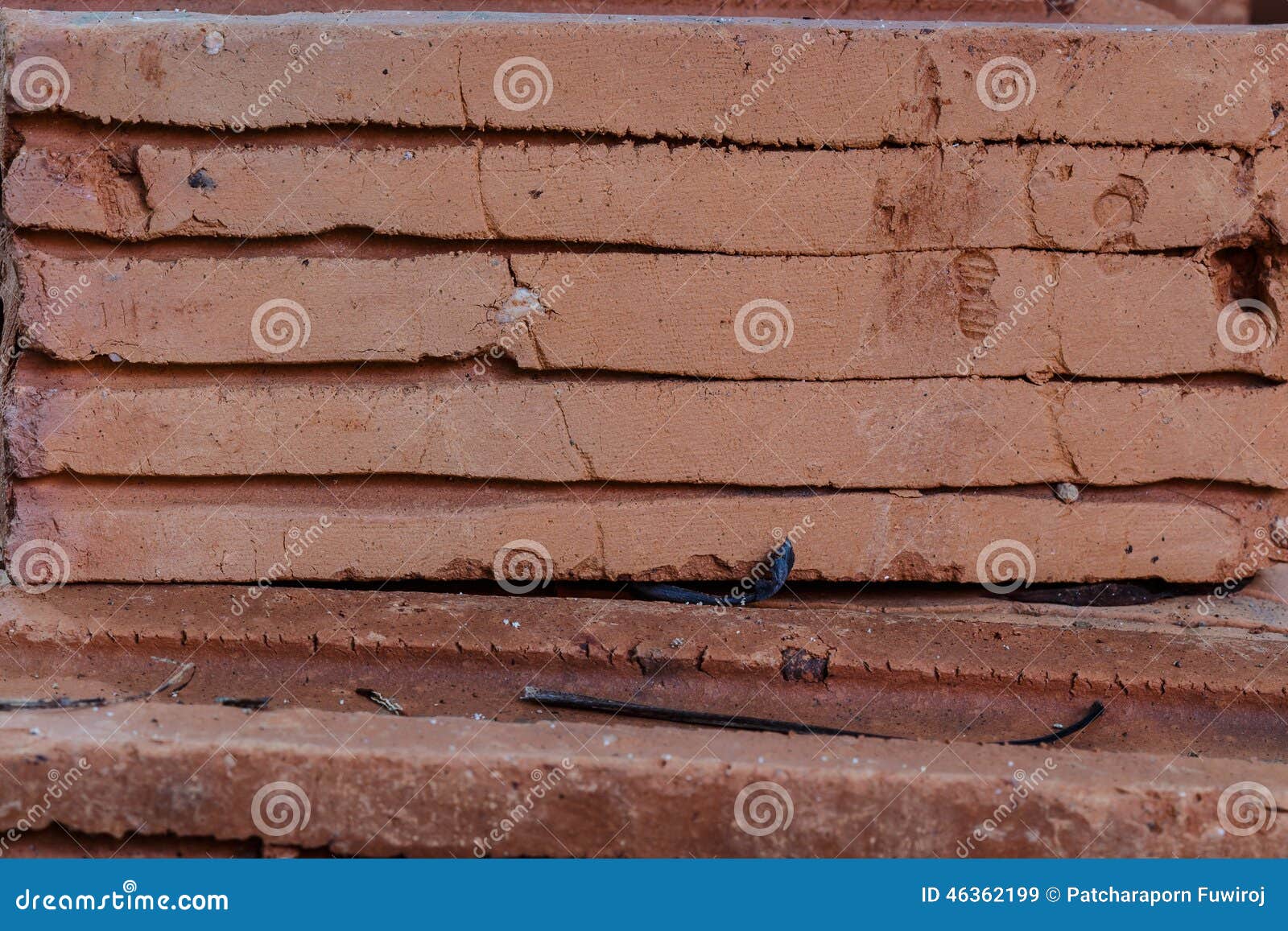 Closeup of Stack Bricks. stock image. Image of pattern - 46362199