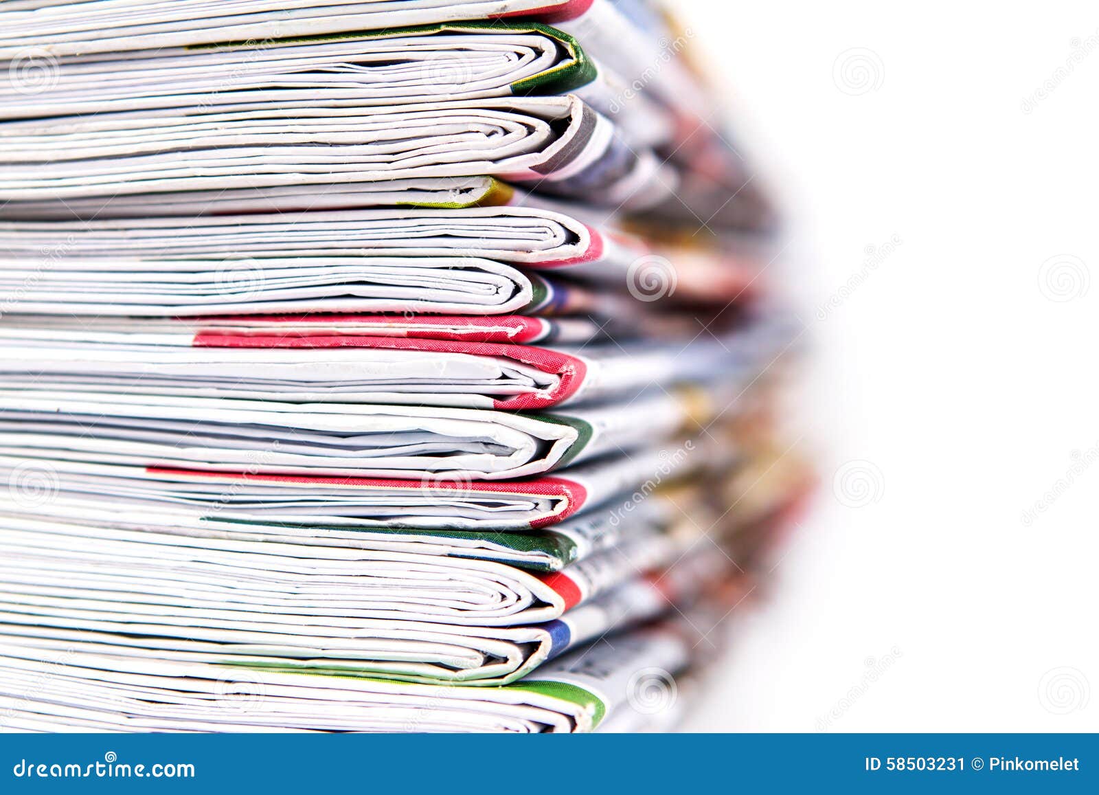 Closeup stack of newspaper stock image. Image of lettering - 58503231
