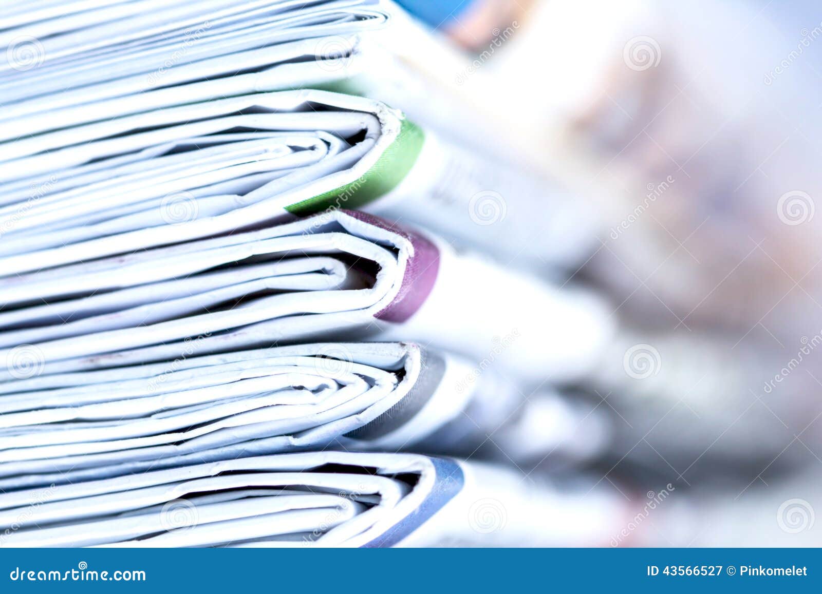 Closeup stack of newspaper stock image. Image of information - 43566527