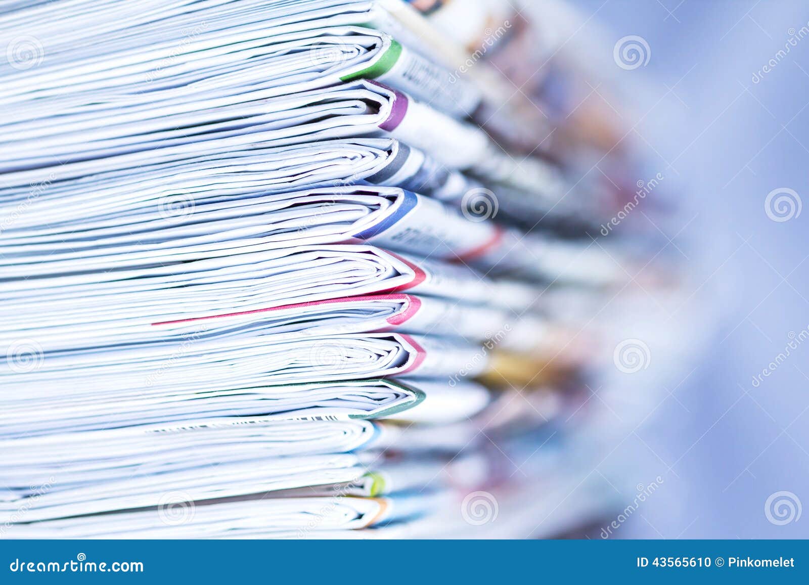 Closeup stack of newspaper stock photo. Image of column - 43565610