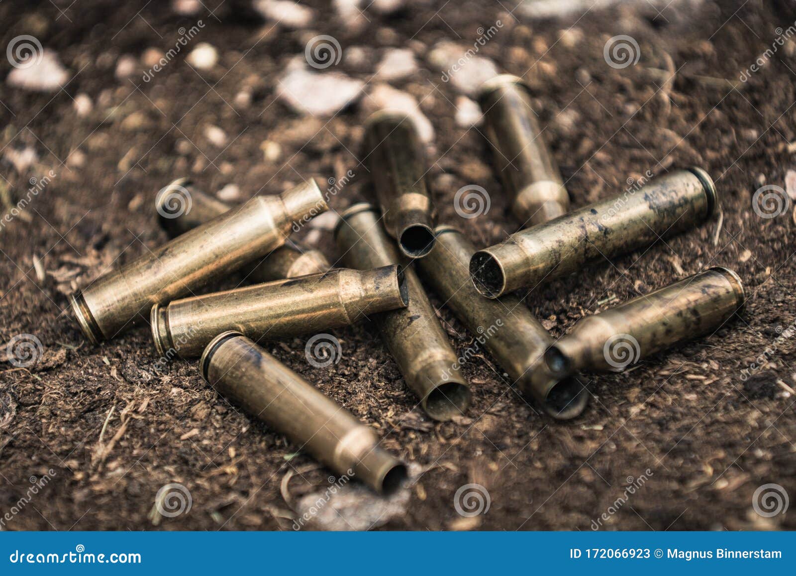Stack of Used Ammunition Shells on the Ground Stock Image - Image of ...