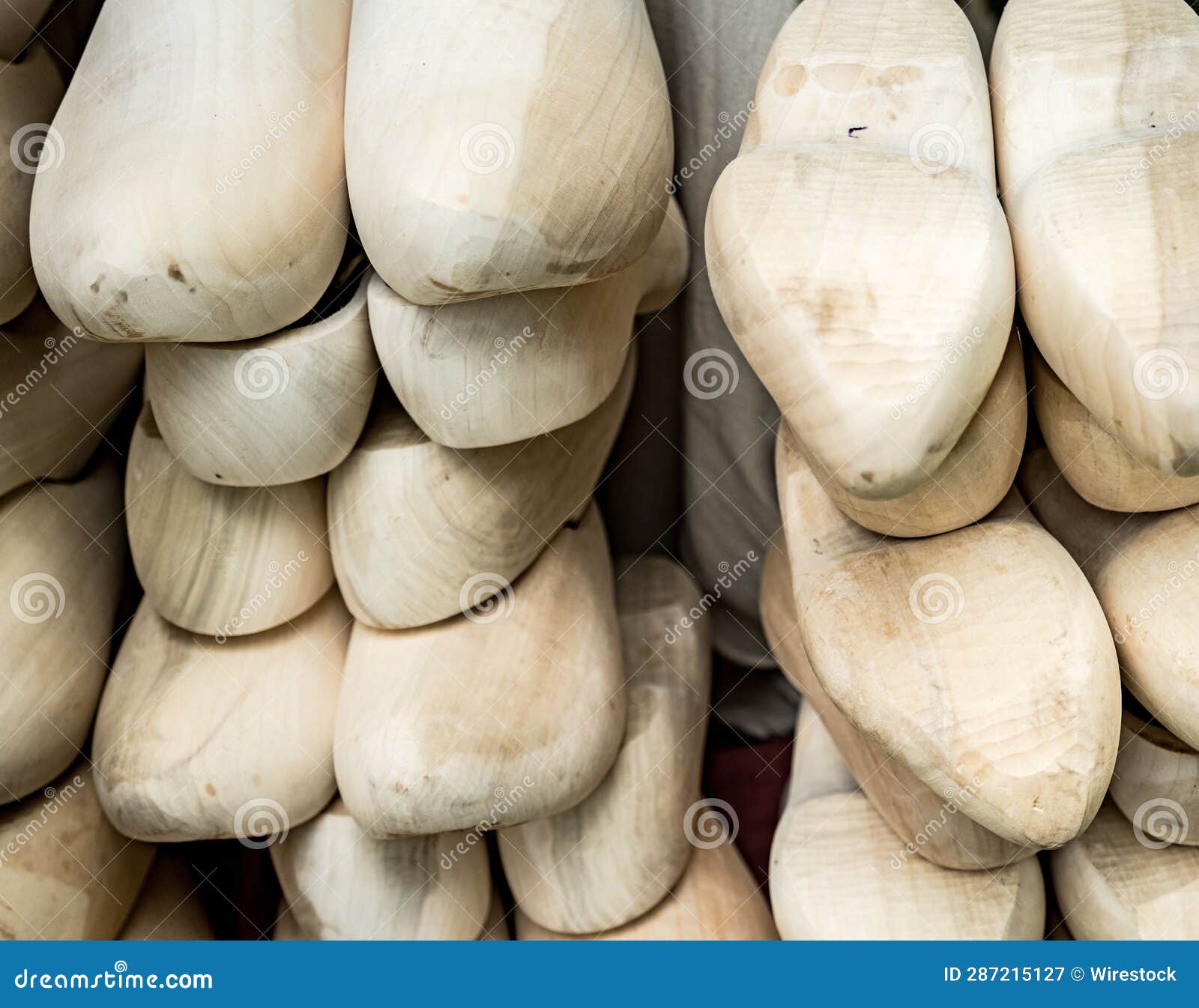 Closeup of a Stack of Traditional Dutch Wooden Clogs Stock Image ...