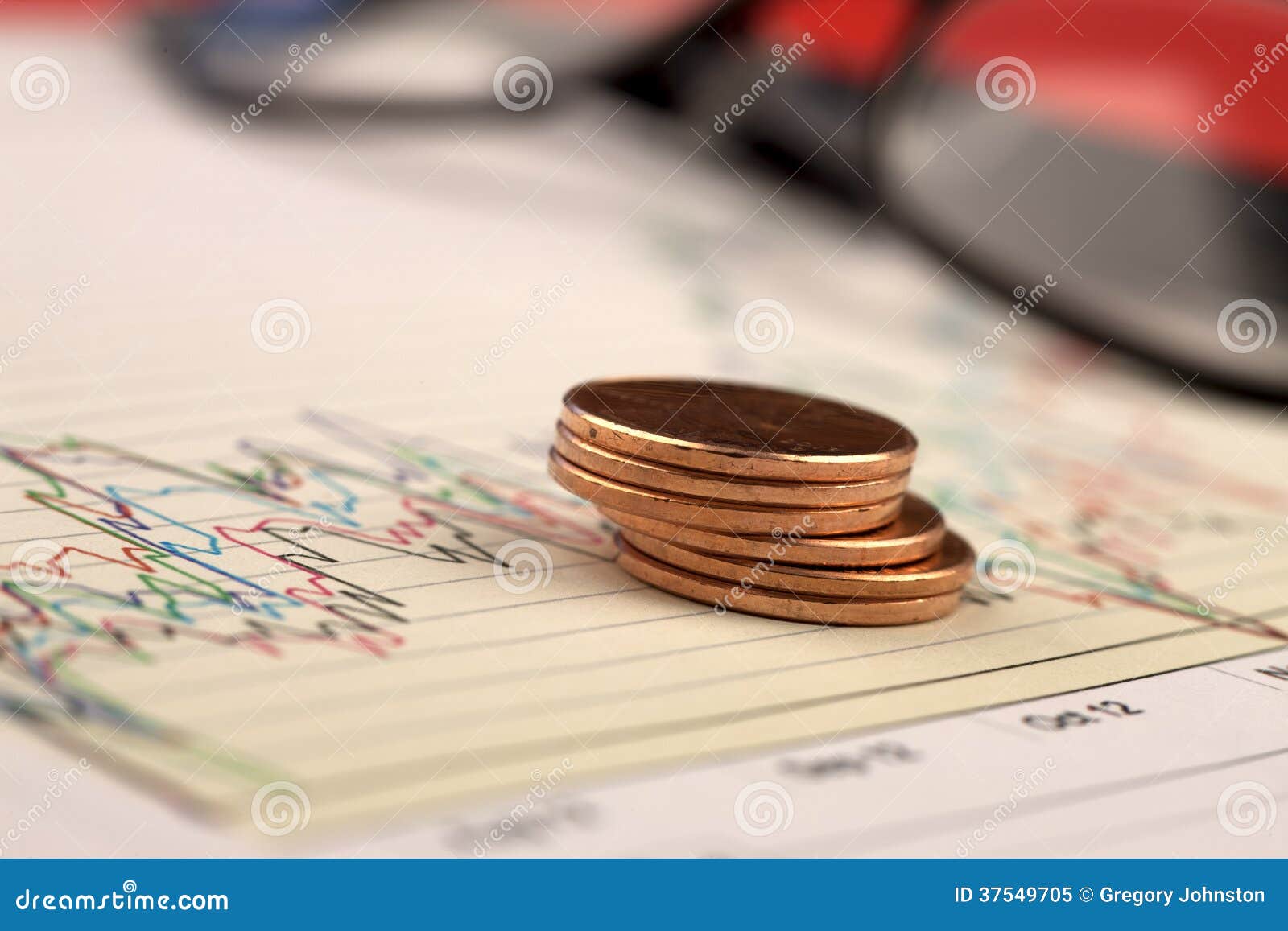 Closeup of Stacked Pennies. Stock Image - Image of coins, copper: 37549705