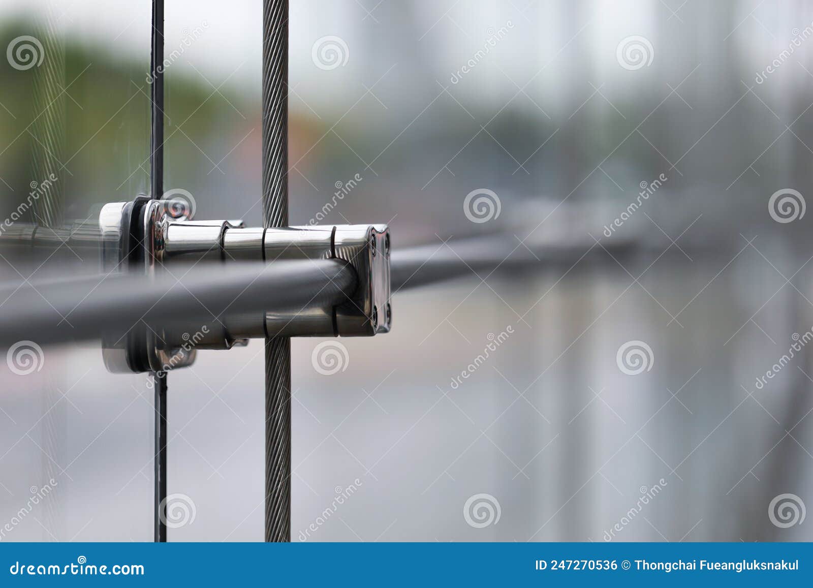 Closeup Stainless Fasteners Elements of Glass Curtain Walls System ...