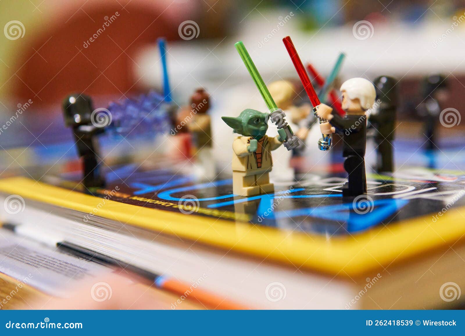 Closeup of Star Wars Lego Figures Combat. Editorial Stock Image - Image ...