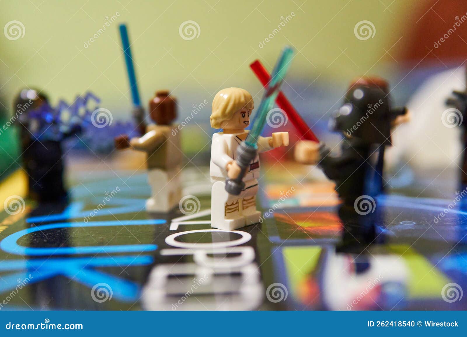 Closeup of Star Wars Lego Figures Combat. Editorial Image - Image of ...