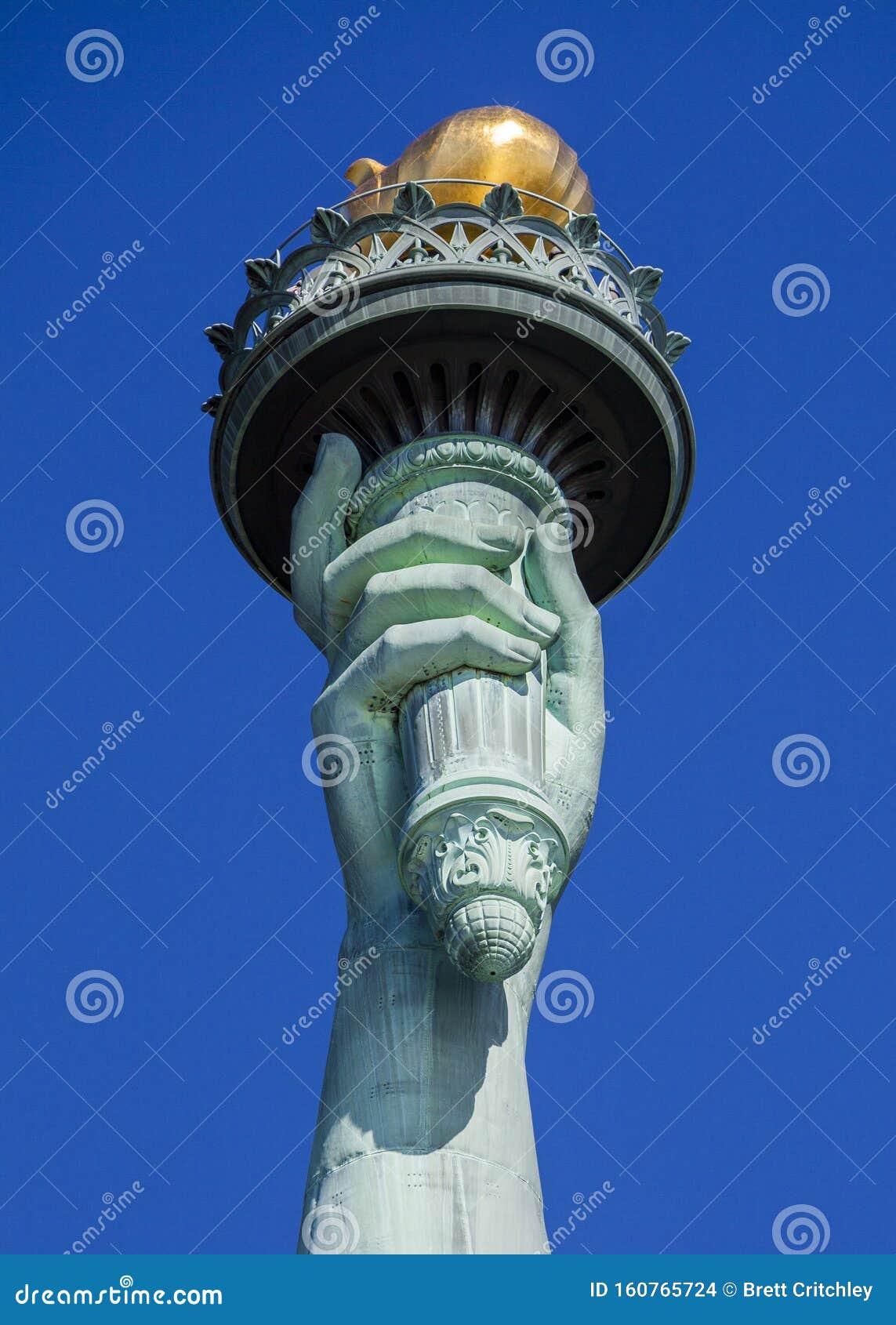 Statue of Liberty torch stock photo. Image of states - 160765724