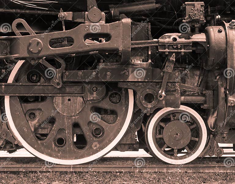 Closeup of Steam Driven Train Engine Stock Photo - Image of line ...