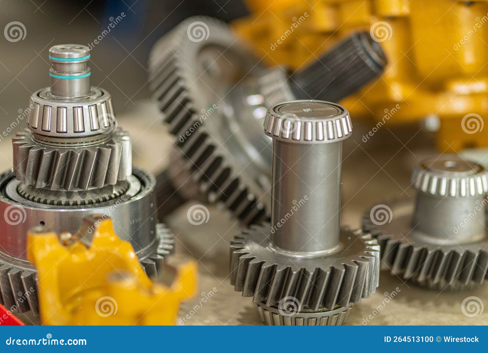 Closeup of Steel Engine Gears Stock Photo - Image of factory ...