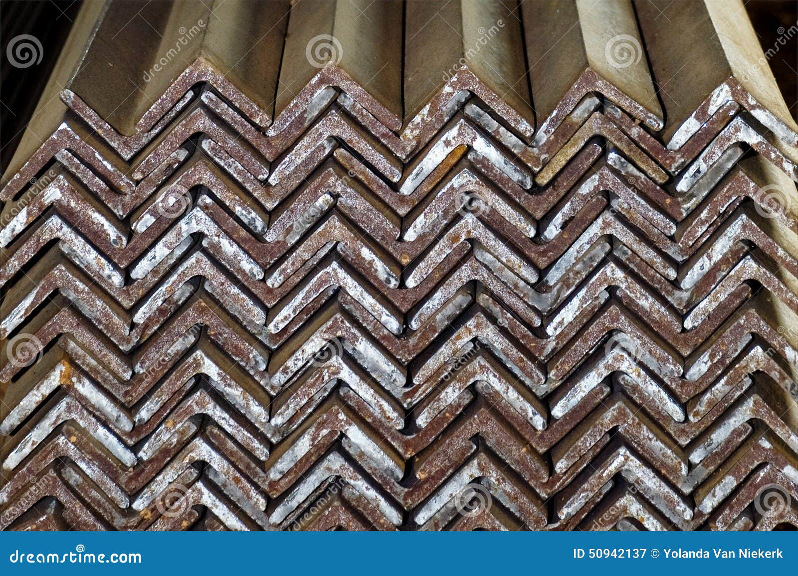 Closeup of Steel Galvanized Angles Bunched Together Stock Image - Image ...