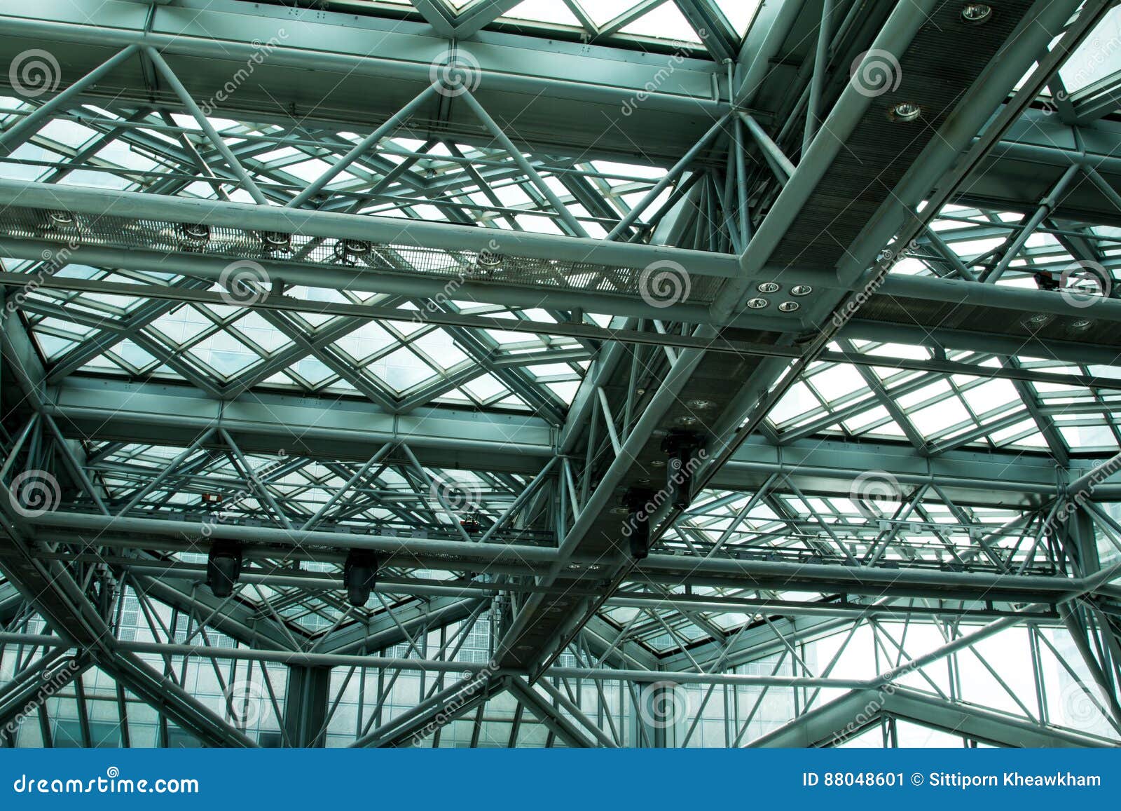Closeup of Steel Structure Framework Stock Image - Image of department ...