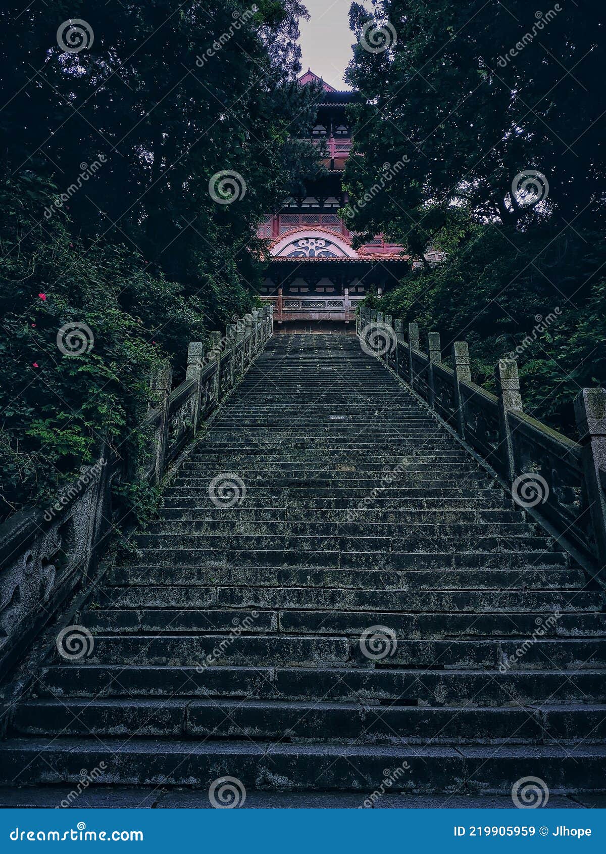 Steps Leading To the Traditional Chinese Buildings Stock Image - Image ...