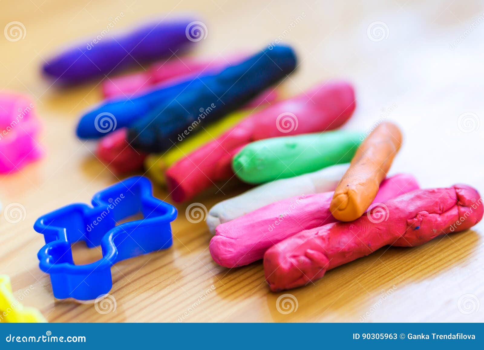 Closeup, Sticks Colored Plasticine. Concept Motor Skills. Stock Image ...