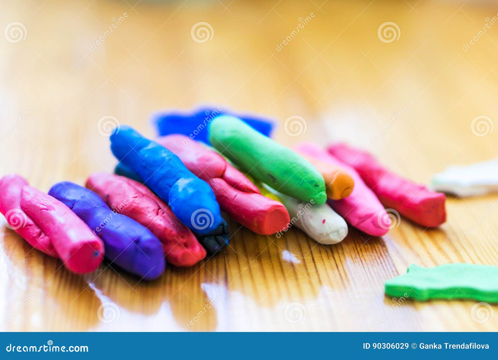 Closeup Sticks, Colored Plasticine. Concept Motor Skills. Stock Image ...